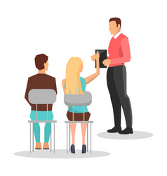 Contender work employees and job interview Vector Image