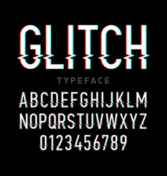 Glitch font Royalty Free Vector Image - VectorStock