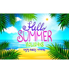 Tropical beach background Royalty Free Vector Image