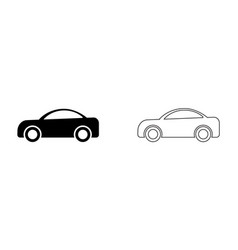 Car two view front and back Royalty Free Vector Image