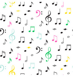 Music notes background Royalty Free Vector Image