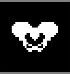 Rib cage pixel art bones anatomy 8 bit pixelate Vector Image