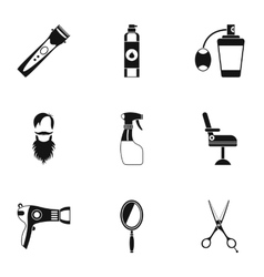 Woman hair style icon set Royalty Free Vector Image
