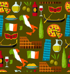 Italy icons set italian symbols and objects Vector Image