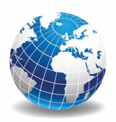 Flag globe with world map Royalty Free Vector Image