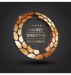 Bronze roze gold gradients set in hexagons big Vector Image