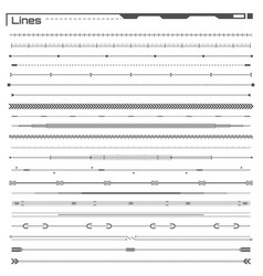 Hud frames black and grey user interface elements Vector Image