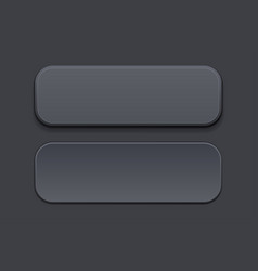 Black interface buttons 3d set of ui icons Vector Image