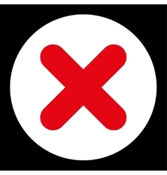 Cancel flat intensive red and black colors rounded