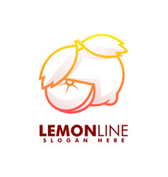 Logo lemon mascot cartoon style Royalty Free Vector Image