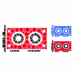 Video gpu card flat icon Royalty Free Vector Image