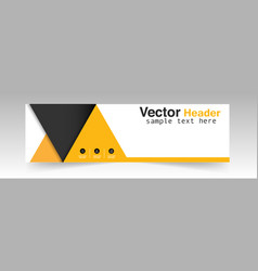 Curve black yellow header design background Vector Image