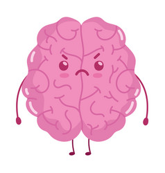 Cartoon pink of the human brain Royalty Free Vector Image