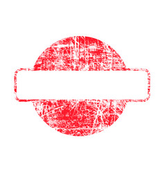 Red circle grunge stamp with blank isolated Vector Image
