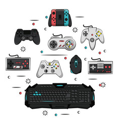 Gamer keyboard and mouse Royalty Free Vector Image