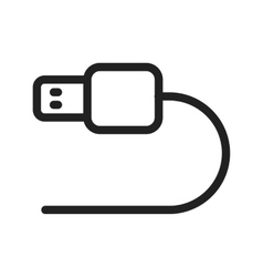 Data transfer usb logo design cable Royalty Free Vector