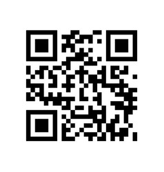 Qr code in red scanning frame isolated on white Vector Image