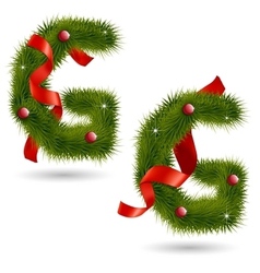 Christmas alphabet c Royalty Free Vector Image