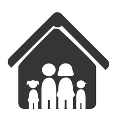 Property icon and home symbol on white background Vector Image