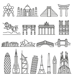 World landmarks Royalty Free Vector Image - VectorStock