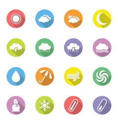 Weather forecast icon set Royalty Free Vector Image