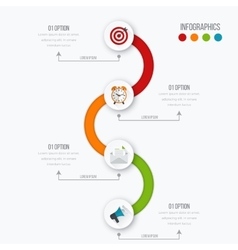 Merry christmas infographics timeline with steps Vector Image
