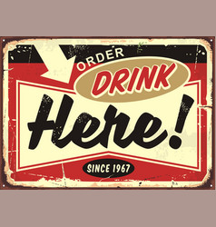 Coffee vintage tin sign Royalty Free Vector Image