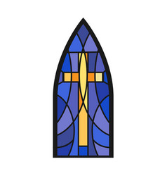 Church glass windows stained mosaic catholic Vector Image