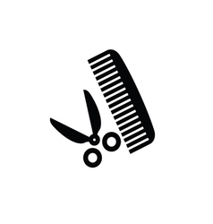 Barber professional hair comb Royalty Free Vector Image