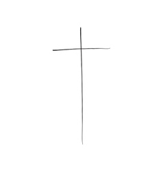 Cross mark symbol christian faith a single Vector Image