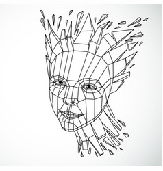 Low poly line art Royalty Free Vector Image - VectorStock