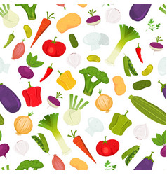 Seamless pattern with cute vegetables Royalty Free Vector