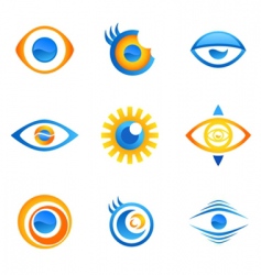 Human and animal eye different color eyeball Vector Image