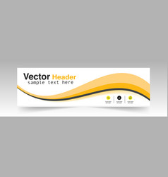 Curve black yellow header design background Vector Image
