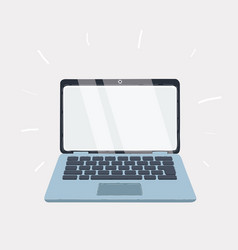 Laptop isolated on white Royalty Free Vector Image