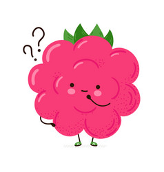 Cute funny honey with question marks hand Vector Image