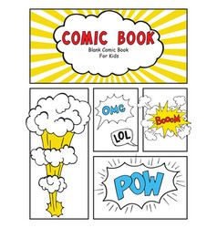 Blank comic book mock up with empty speech bubbles