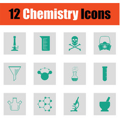 Laboratory equipment decorative icons set Vector Image