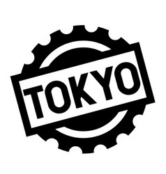 Tokyo stamp on white Royalty Free Vector Image