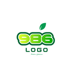 Cute avocado number 6 digit six Royalty Free Vector Image