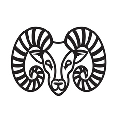 Aries head Royalty Free Vector Image - VectorStock