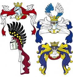 Heraldry coat of arms Royalty Free Vector Image