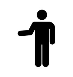 Man stand person icon pictograph Royalty Free Vector Image