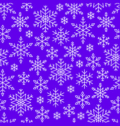Snow flake line seamless pattern winter background