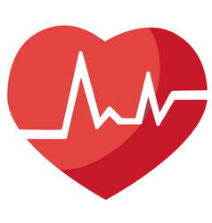 Heartbeat monitor cardiogram symbol medical Vector Image