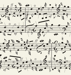 Yellow scroll with musical notation Royalty Free Vector