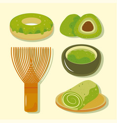 Matcha in a spoon Royalty Free Vector Image - VectorStock