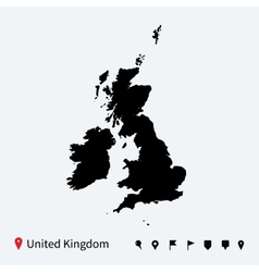 United kingdom map with selectable territories Vector Image