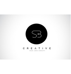 Sb creative modern logo design with orange Vector Image