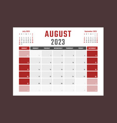 Calendar for 2023 starts monday Royalty Free Vector Image